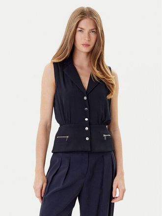 Morgan Bluse 252-COZIP Dunkelblau Slim Fit