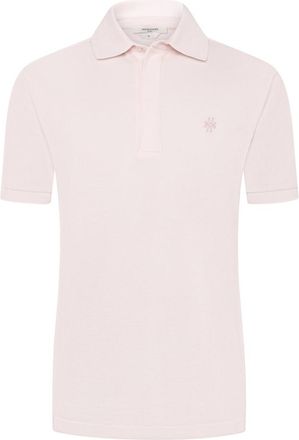 Jacob Cohen Unifarbenes Piqu&eacute;-Poloshirt mit gesticktem Logo auf der Brust in