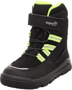 Superfit Mars Warm Gefütterte Gore-tex Botte de Neige, Noir/Jaune 0000, 30 EU
