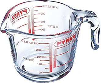 Pyrex Classic Ultrabest&auml;ndiger Messbecher aus Glas, Transparent, 0,25 l