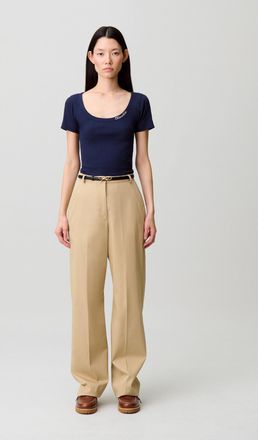 Claudie Pierlot Besticktes Baumwoll-T-Shirt