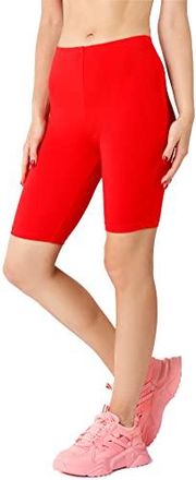 Merry Style Leggings Courts pour Femmes MS10-414 (Rouge, XS)