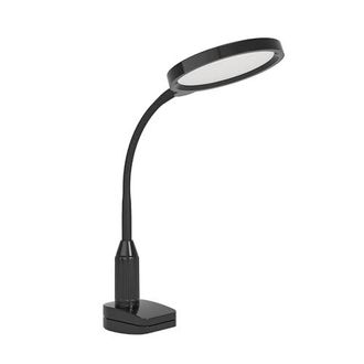 Eglo LED Klemmlampe Lauro, Schreibtischlampe mit Klemme, Leselampe touch dimmbar, Kunststoff in Schwarz, warmwei&szlig;-kaltwei&szlig;