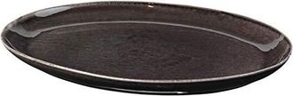 Broste Copenhagen Platte, Servierplatte - Nordic - Farbe: Coal - Keramik - L&auml;nge: 35,5 cm