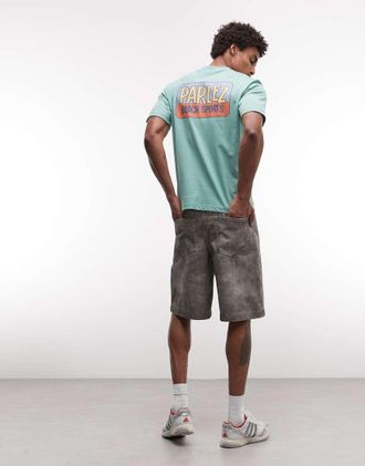 Parlez Clothing Myer - T-shirt &agrave; manches courtes avec logo au dos - Vert