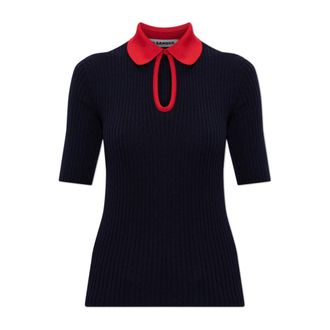 Jil Sander Wollrollkragenpullover - - Knitwear - Damen - Blau - L