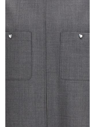Valentino Mens Wool Shirt Jacket Black-Grey Polyester Black/grey