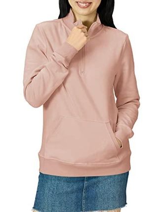 Amazon Essentials Haut à Fermeture éclair en Polaire à Manches Longues (Disponible en Grande Taille) Femme, Rose Clair, XXL