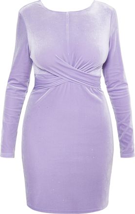 Faina Glitzerndes Samtkleid Damen Lavendel