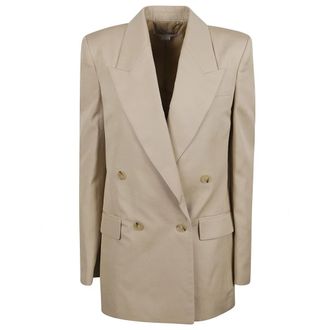 Stella McCartney Double Breasted Jacket - - Jackets - Damen - Beige - M