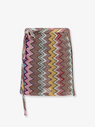 Missoni Lurex skirt with iconic multicolor motif - MISSONI - gender_Woman