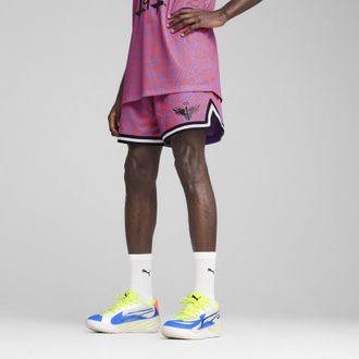 Puma Short de basketball Melo x Neymar Jr Homme, V&ecirc;tements, Violet, L