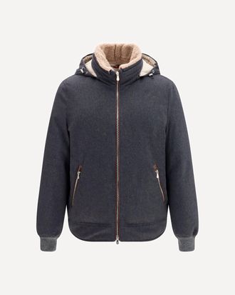 Brunello Cucinelli Wool Puffer Jacket Male XL