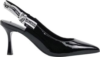 Karl Lagerfeld Femme, Chaussures, Noir, Taille: 39 EU Sienna Ribbon Sling