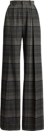 Ralph Lauren Collection pantalon plissé à carreaux - Gris