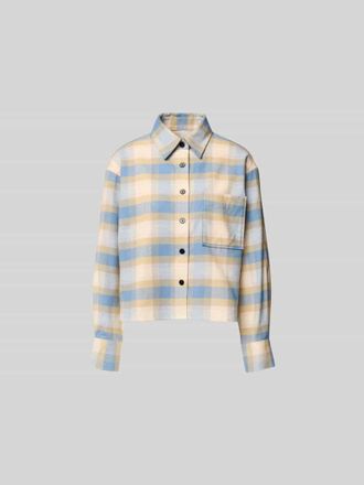 Closed Cropped Hemdbluse mit Brusttasche