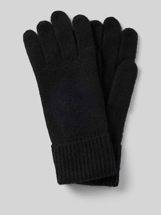 Christian Berg Handschuhe aus reinem Kaschmir mit gerippten Abschl&uuml;ssen