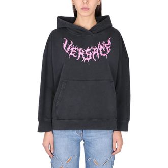 Versace Femme, Sweatshirts et sweats &agrave; capuche, Noir, Taille: 38 FR SweaT-shirts &agrave; capuche