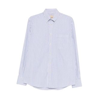 Valentino Wei&szlig;es gestreiftes Hemd mit Emblem - - Shirts - Herren - Blau - M