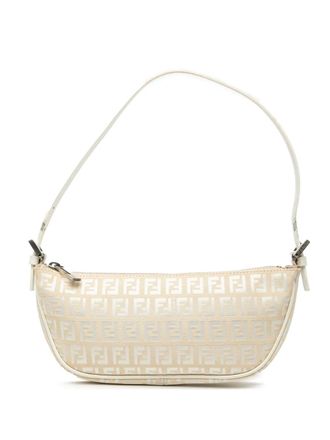 Fendi sac port&eacute; &eacute;paule en toile (2000-2010) - Marron