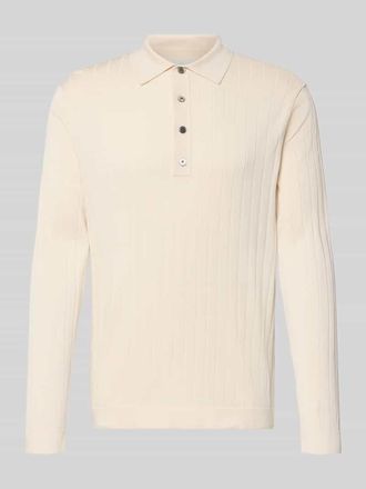 Profuomo Strickpullover aus reiner Baumwolle mit Polokragen