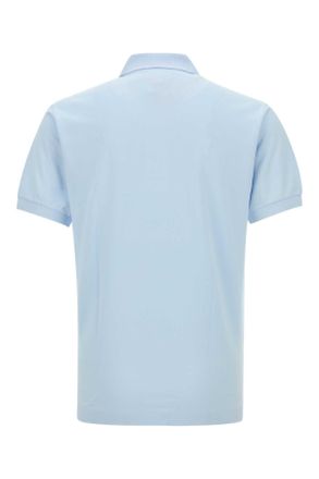Lacoste Mens Pastel Light-Blue Piquet Polo Shirt T01 Exterior: Cotton T-shirts And Polos