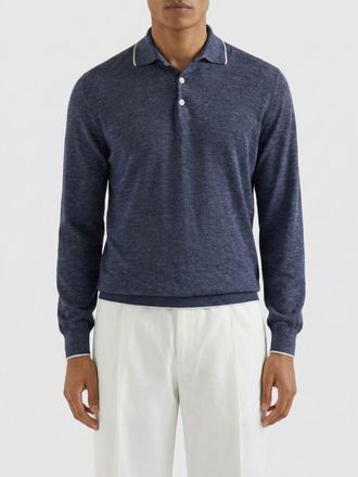 Brunello Cucinelli Polo en maille de cachemire, soie et chanvre
