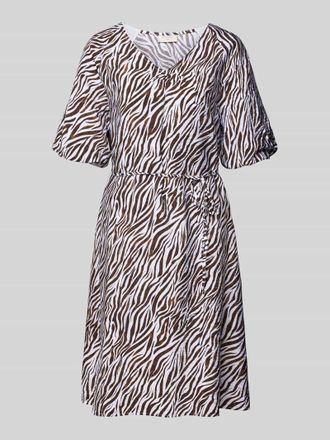 Freequent Knielanges Kleid aus Viskose-Mix mit Bindeg&uuml;rtel Modell Mele