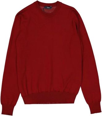 Herno Homme, Pulls, Rouge, Taille: L Pull en Laine Vierge Multicolore
