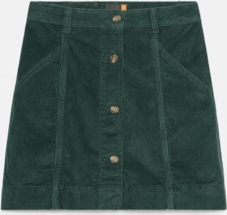 Timberland Gewaschener Cordrock f&uuml;r Damen in Dunkelgr&uuml;n, Damen, Gr&uuml;n, Gr&ouml;&szlig;e
