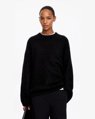 Arket Pullover Aus Alpakawolle Und Wolle -Schwarz