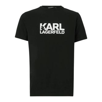 Karl Lagerfeld Homme, Tops, Noir, Taille: S T-shirt &agrave; logo imprim&eacute;