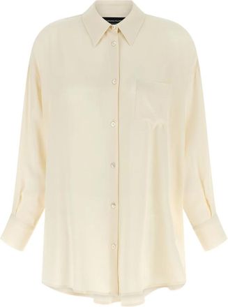 Fabiana Filippi Femme, Blouses et Chemises, Beige, Taille: 36 FR Fluid Silk Blend Shirt