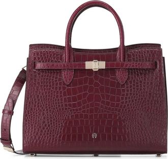 Aigner Femme, Sacs, Rouge, Taille: ONE Size Farah Coccodrillo Handbag L