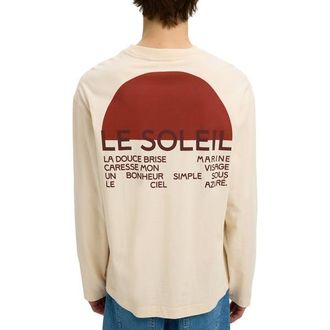 Selected T-shirt manches longues imprim&eacute; en coton