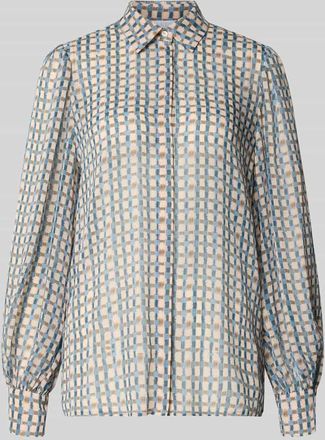 Jake*s Relaxed Fit Hemdbluse in semitransparentem Design