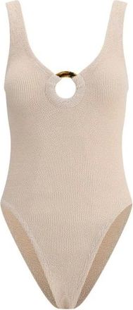 Hunza G Femme, Maillots de bain, Beige, Taille: ONE Size Maillot de bain une pi&egrave;ce avec encolure d&eacute;gag&eacute;e