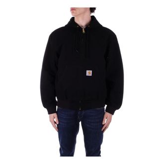 Carhartt Work in Progress Homme, Sweatshirts et sweats &agrave; capuche, Noir, Taille: M Manteau &agrave; capuche Logo Fermeture &Eacute;clair Poches