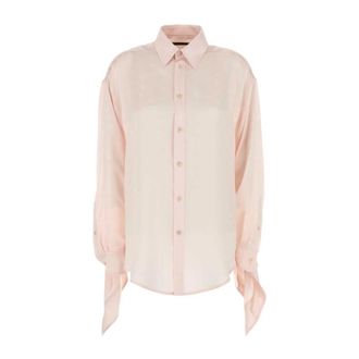Balenciaga Bluse mit geknoteten Manschetten - - Blouses & Shirts - Damen - Rosa - S