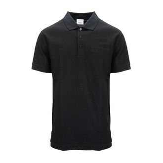 Burberry Herren Polo mit Kn&ouml;pfen - - Tops - Herren - Schwarzk - L