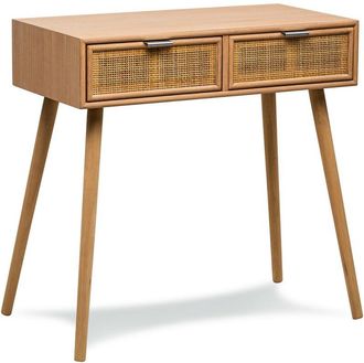Nordlys Console Table Scandinave en Bois avec 2 Tiroirs - Nordlys