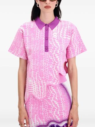 Ph5 polo à ourlet festonné - Rose