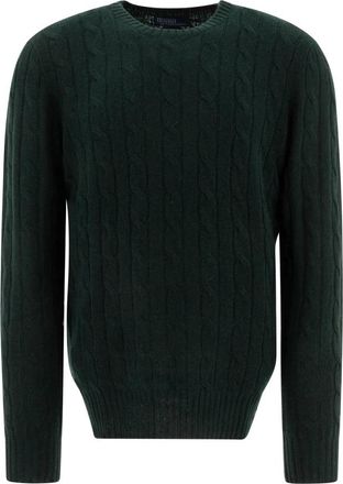 Polo Ralph Lauren Homme, Pulls, Vert, Taille: XL Pull ras du cou en maille torsad&eacute;e
