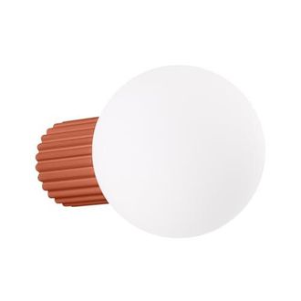 Sollux Lighting Applique dintérieur - Applique aluminium verre - 1 flamme - Ampoule LED - Halo ocre rouge