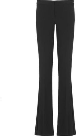 Elisabetta Franchi Femme, Pantalons, Noir, Taille: 34 FR Pantalon Cr&ecirc;pe L&eacute;ger