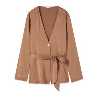 Oltre Unstrukturierte Jacke - - Jackets - Damen - Braun - S