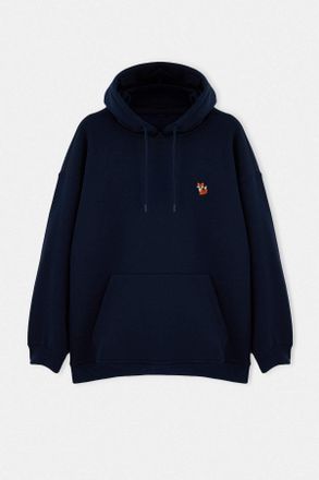 Trendyol MAN Herren Dunkelblau Einfarbig Lang, Oversize Gro&szlig;e Gr&ouml;&szlig;en Sweatshirts