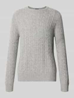 Christian Berg Slim Fit Strickpullover aus reinem Kaschmir mit Zopfmuster