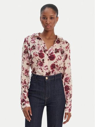 Guess Hemd W6RH73 WDW82 Beige Regular Fit