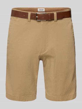 Jack & Jones Regular Fit Chino-Shorts mit G&uuml;rtel Modell MARCO FRANCO